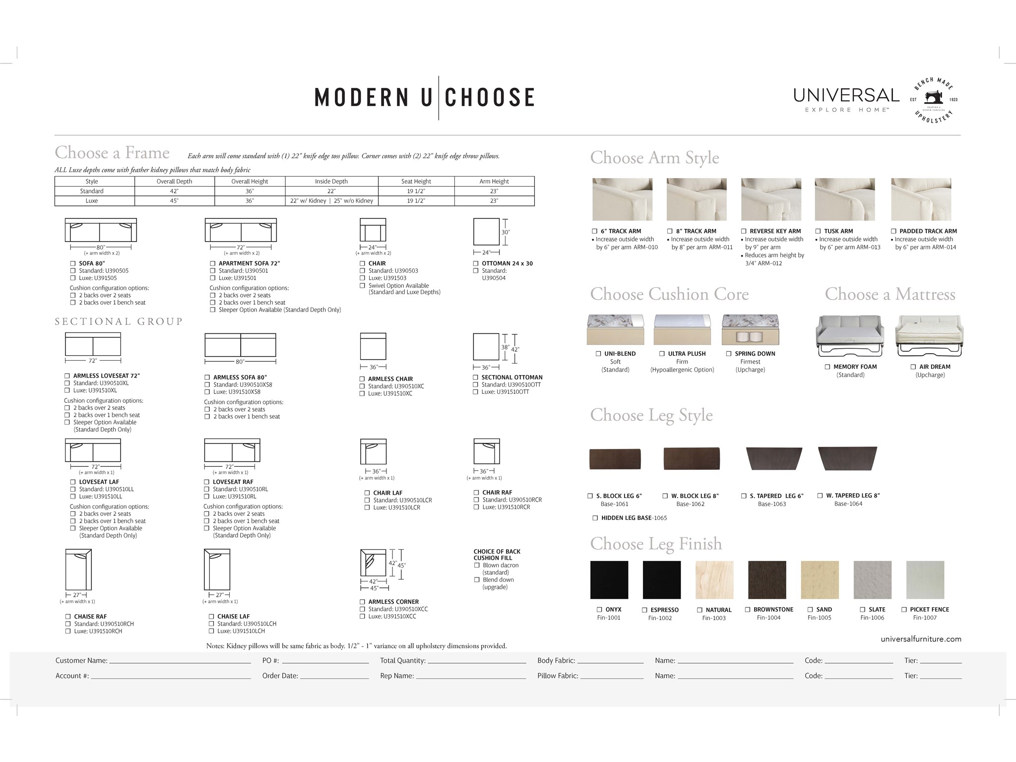 Modern Modern U Choose Chair - Special Order | Universal Furniture